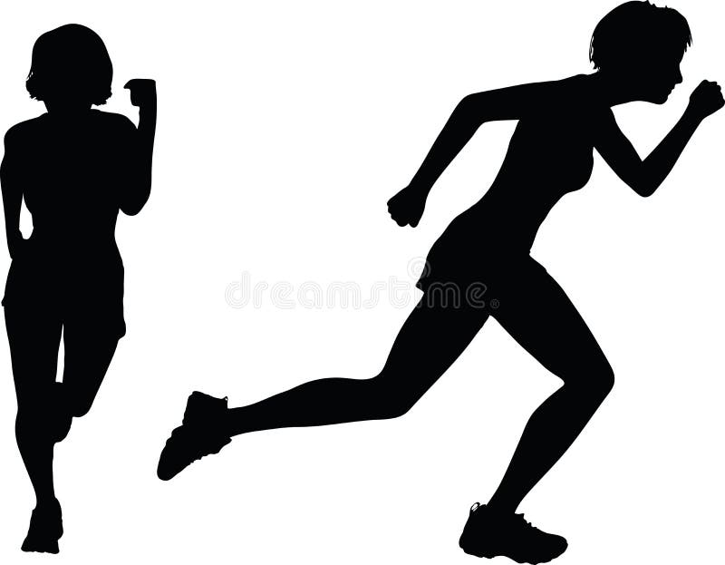 EPS 10 Vector Illustration of Runner Silhouette Stock Vector ...