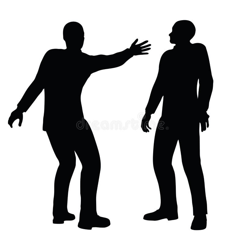 EPS 10 Vector Illustration in Silhouette of Businessman Slap Stock ...