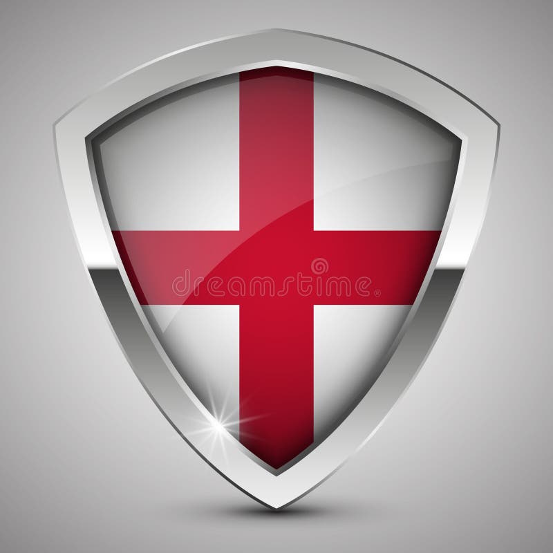 EPS10 Vector Patriotic Shield with Flag of England Stock Vector ...