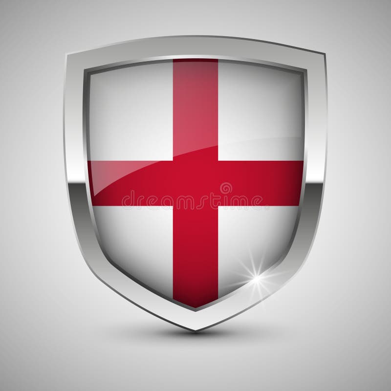 EPS10 Vector Patriotic Shield with Flag of England Stock Vector ...