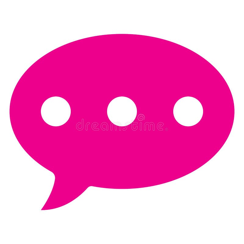 Eps10 Vector Pink Chat Solid Icon Stock Vector - Illustration of ...