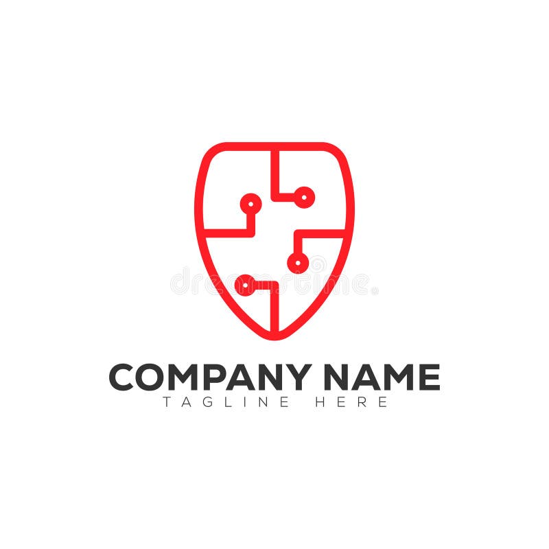 Shield Technology Vector Logo Concept Template Stock Vector ...