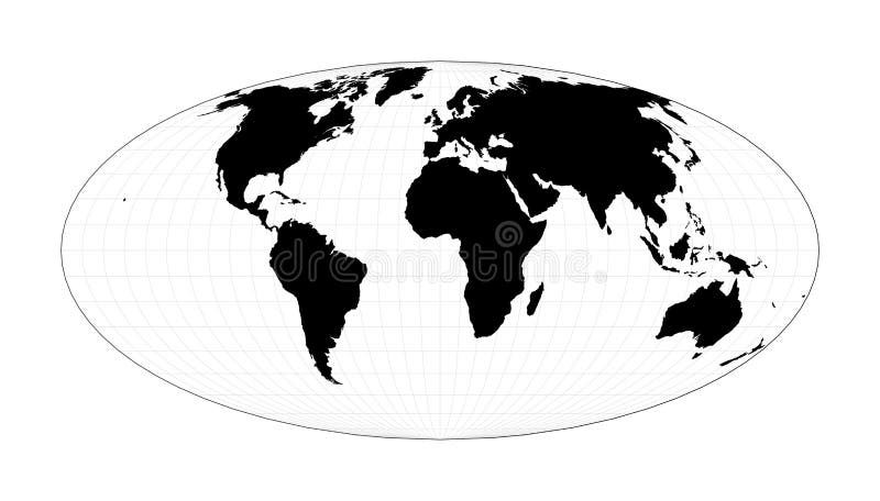 EPS10 Vector World Map. Equal-area. Stock Vector - Illustration of ...
