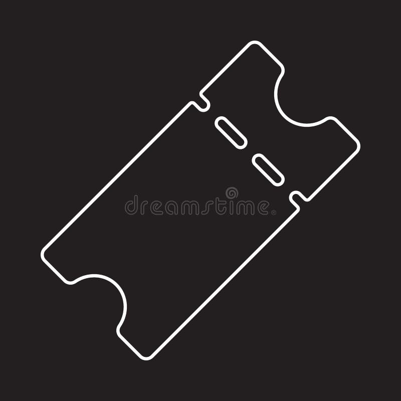 Eps10 White Vector Ticket Line Icon Stock Illustration - Illustration ...
