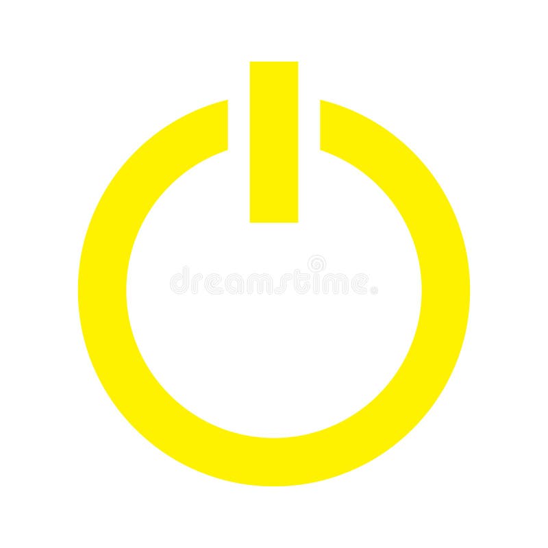 Eps10 Yellow Vector Power Button Icon Stock Illustration - Illustration ...
