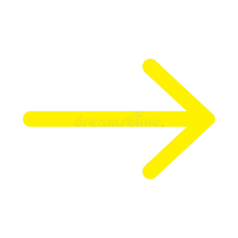 Eps10 Yellow Vector Right Arrow Icon Stock Vector - Illustration of ...