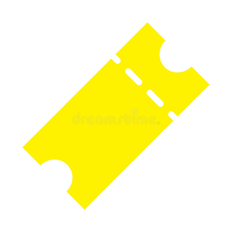Eps10 Yellow Vector Ticket Solid Icon Stock Illustration - Illustration ...