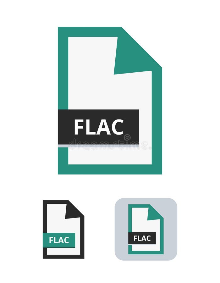 Flac File Vector Icon. Symbol of Flac Digital Audio Format for Lossless ...