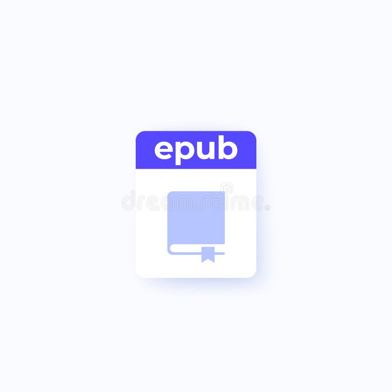 Epub File Icon, E-book Format Vector Stock Vector - Illustration of ...