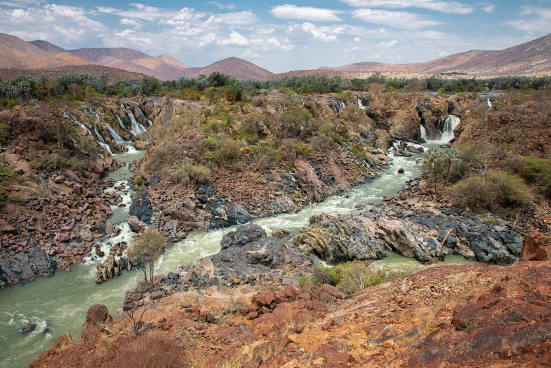 Epupa Falls on the Kuene River, Namibia Stock Image - Image of africa ...