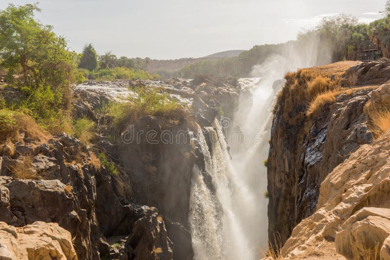 The Epupa Falls of the Kunene River on the Border between Angola and ...