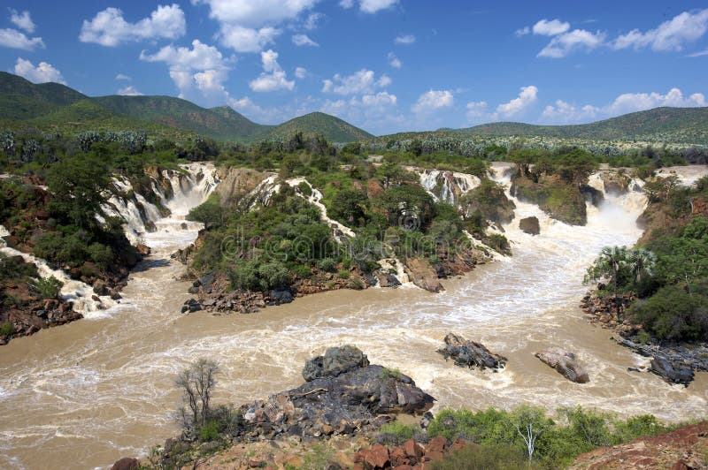 Epupa Waterfalls stock image. Image of flowing, river - 22872883