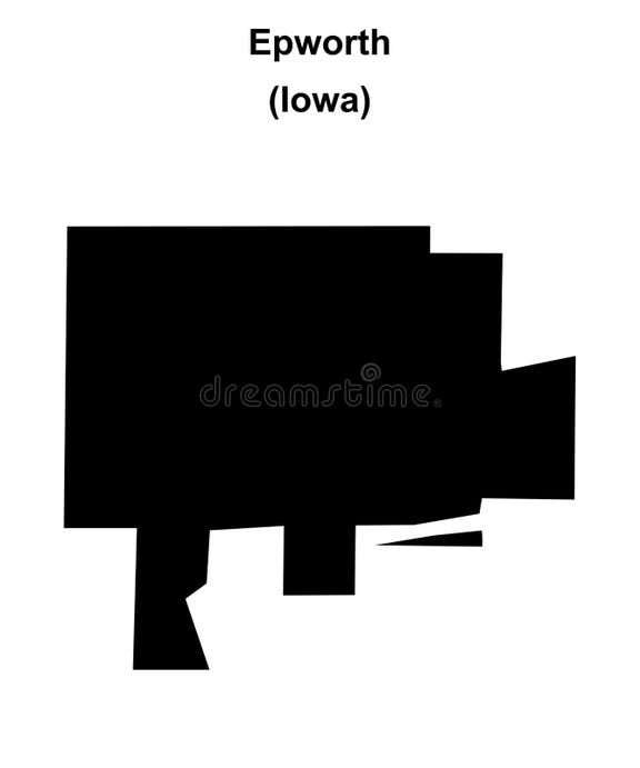 Epworth outline map stock vector. Illustration of area - 387203502