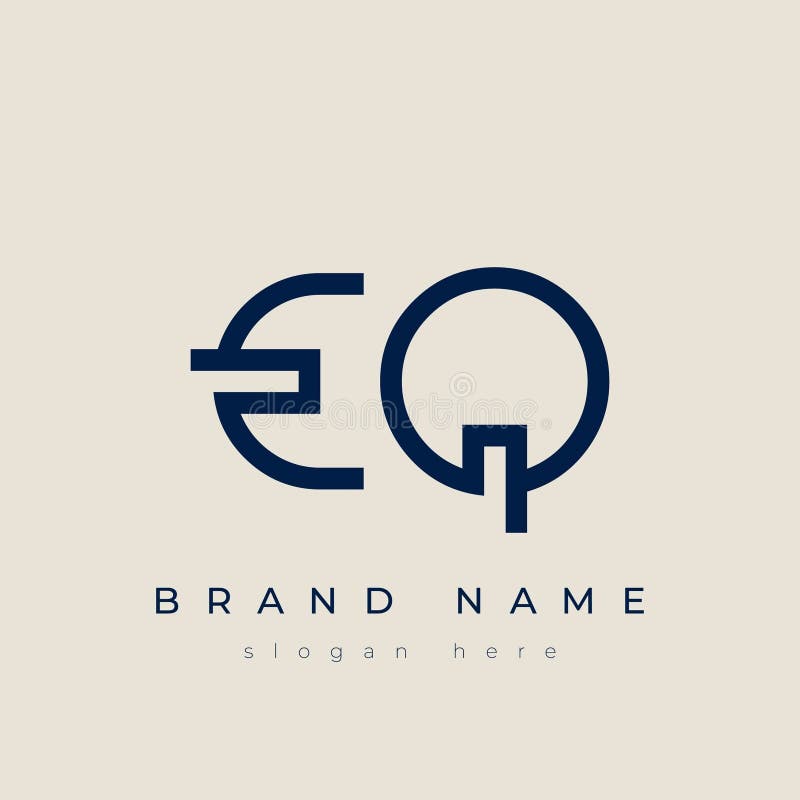 EQ Alphabet Letter Icon Logo Stock Vector - Illustration of typography ...