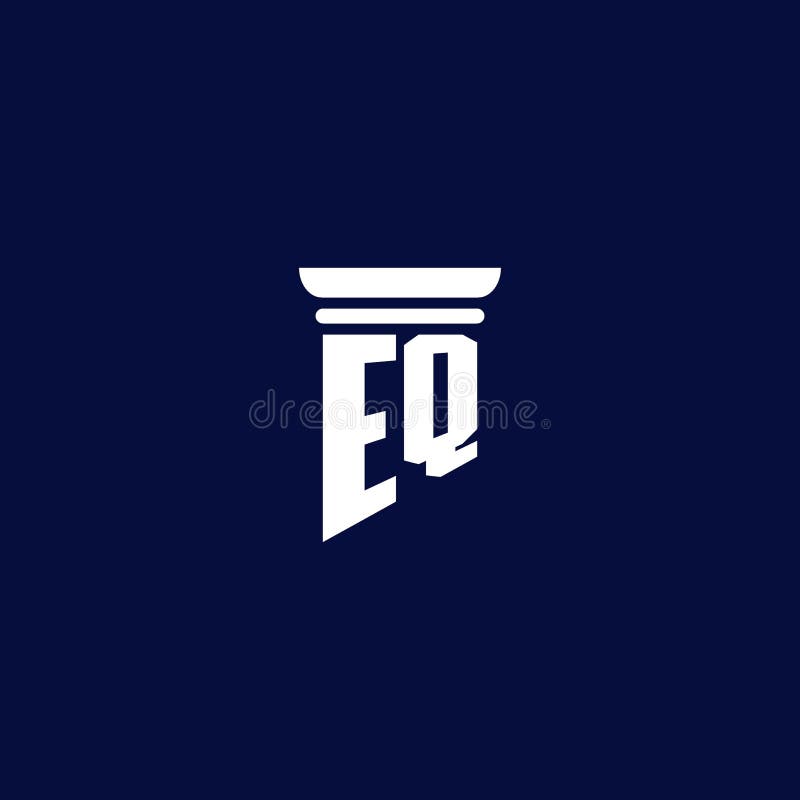 EQ Initial Monogram Logo Design for Law Firm Stock Vector ...