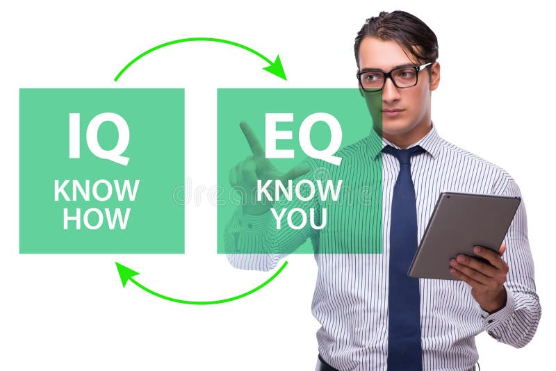 EQ and IQ Skill Concepts with Businessman Stock Illustration ...