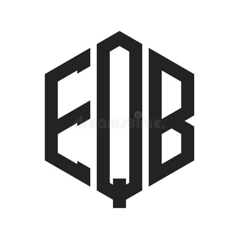 EQB Logo Design. Initial Letter EQB Monogram Logo Using Hexagon Shape ...