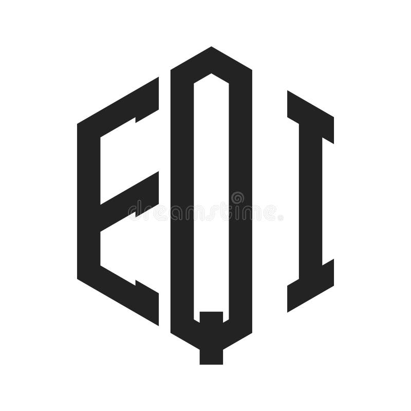 EQI Logo Design. Initial Letter EQI Monogram Logo Using Hexagon Shape ...