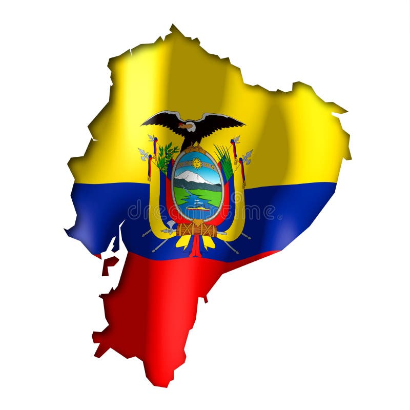 Ecuador - Country Shape - 3D Illustration Stock Illustration ...