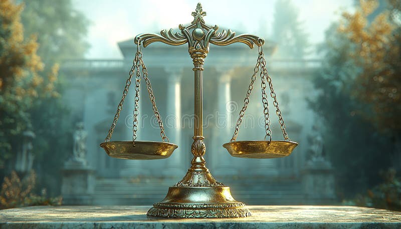 Equal Arm Balance of Justice, Legal System Concept Generated by AI ...