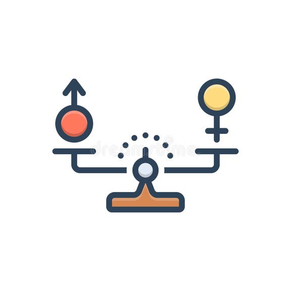 Color Illustration Icon for Equal, Balance and Social Stock Vector ...