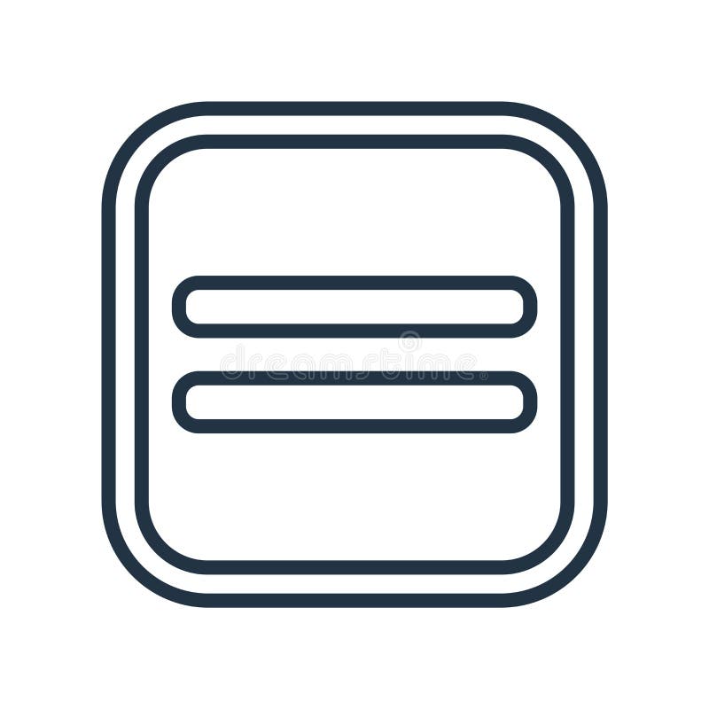 Equal Icon Vector Isolated on White Background, Equal Sign Stock Vector ...