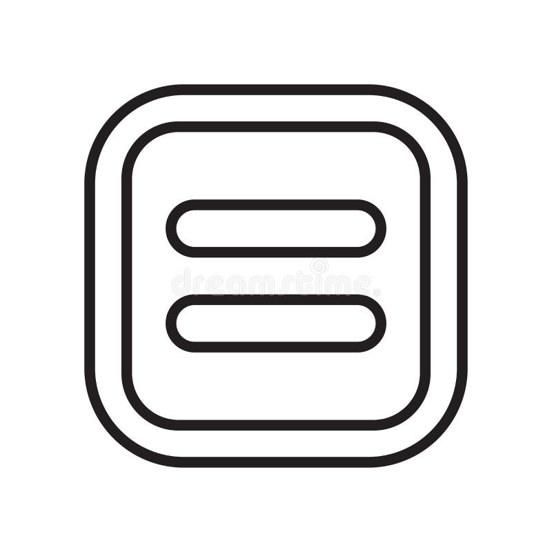 Equal Icon Vector Sign and Symbol Isolated on White Background Stock ...