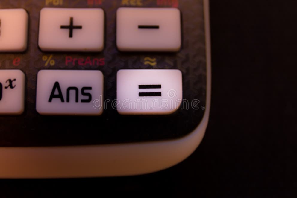 Equal Key from the Keyboard of a Scientific Calculator Stock Photo ...