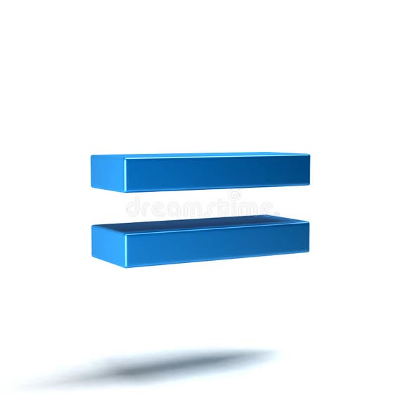 Equal Math Symbol. 3D Render Stock Illustration - Illustration of ...
