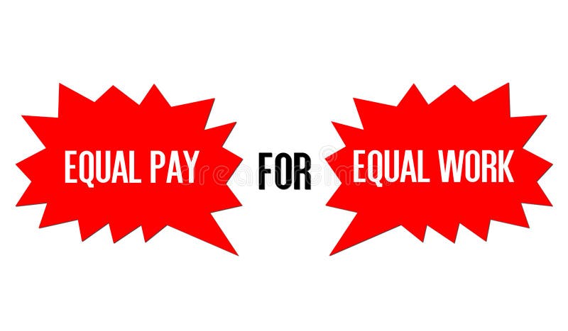 Equal pay for equal work stock illustration. Illustration of women ...