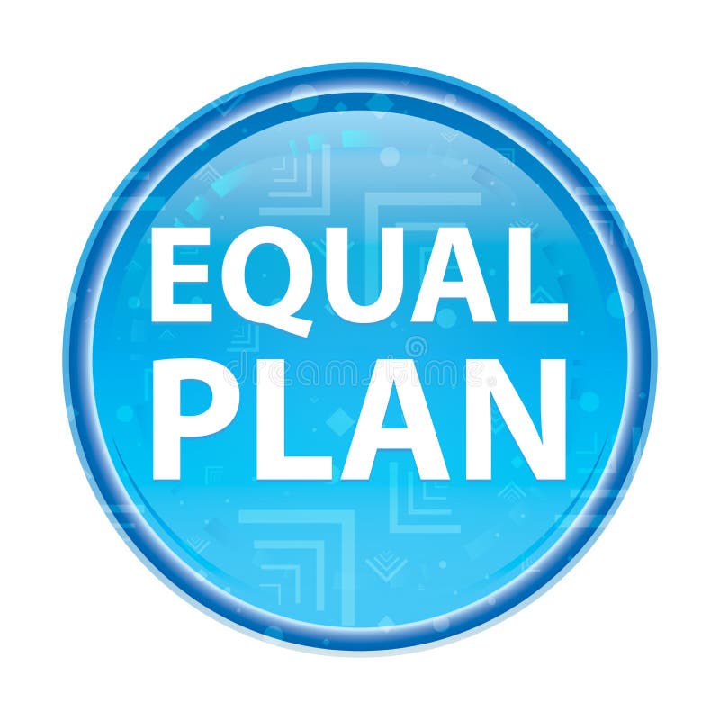 Equal Plan Floral Blue Round Button Stock Illustration - Illustration ...