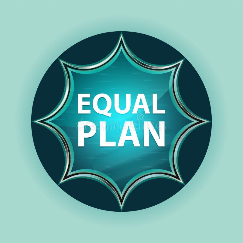 Equal Plan Magical Glassy Sunburst Blue Button Sky Blue Background ...