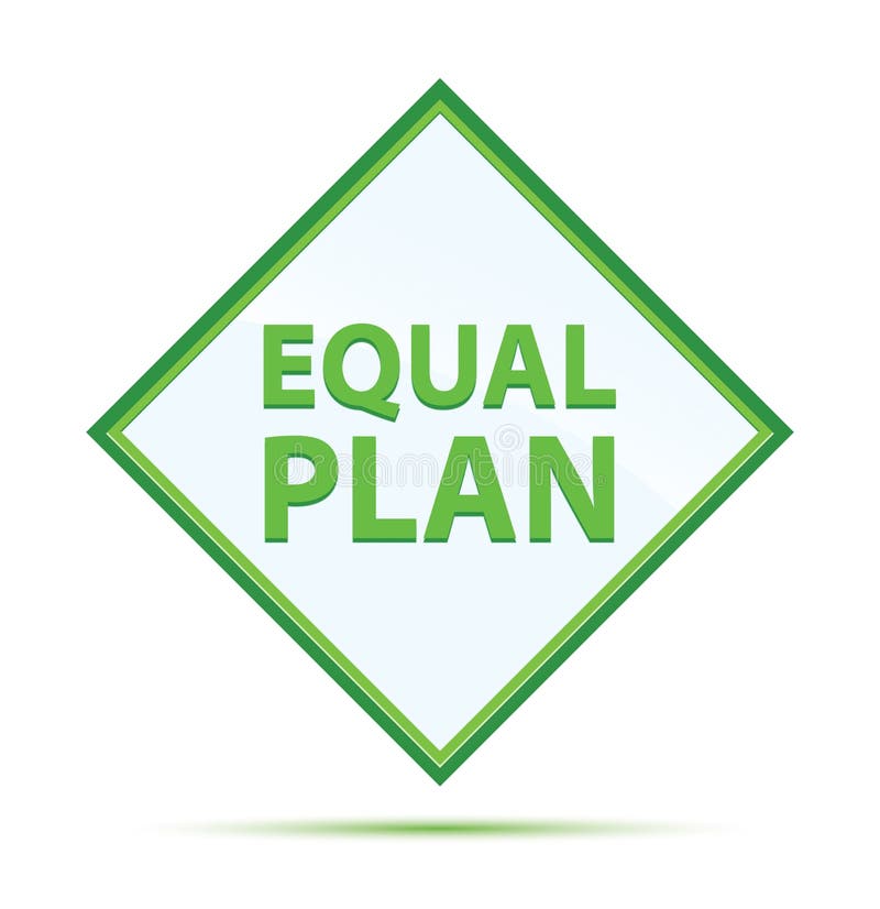 Equal Plan Modern Abstract Green Diamond Button Stock Illustration ...