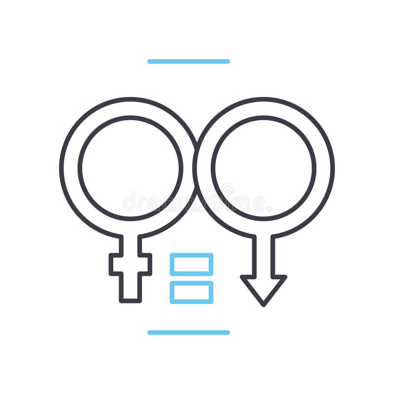 Equal Rights Line Icon Outline Symbol Vector Illustration Concept
