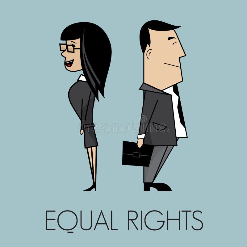 Equal rights stock vector. Illustration of equal, business - 47156409