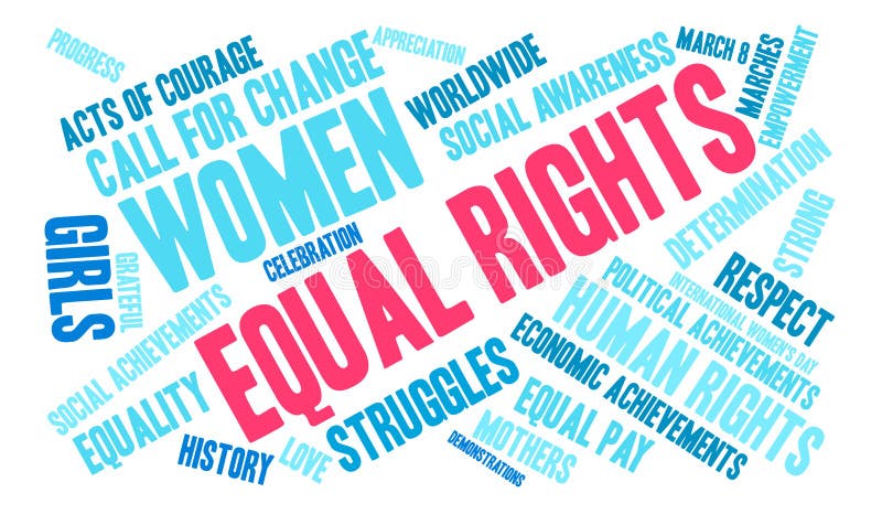 Equal Rights Word Cloud stock vector. Illustration of education - 103970045