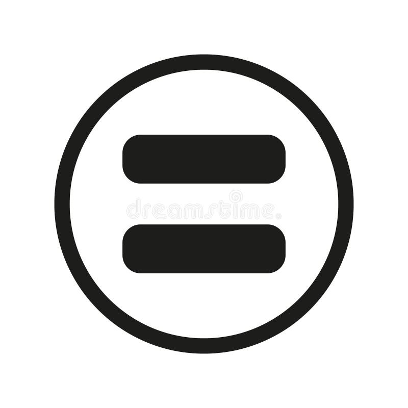 Equal Sign. Flat Style. Equal Icon Illustration Isolated on White ...