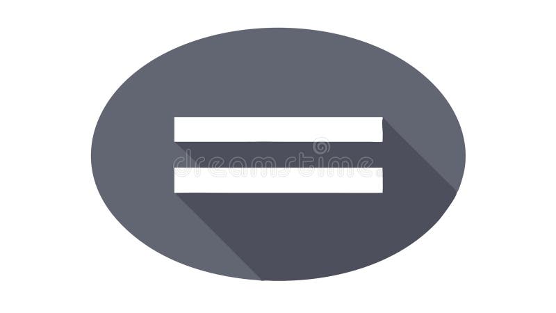 Equal Sign Icon. Flat Vector Mathematical and Comparison Graphic Symbol ...