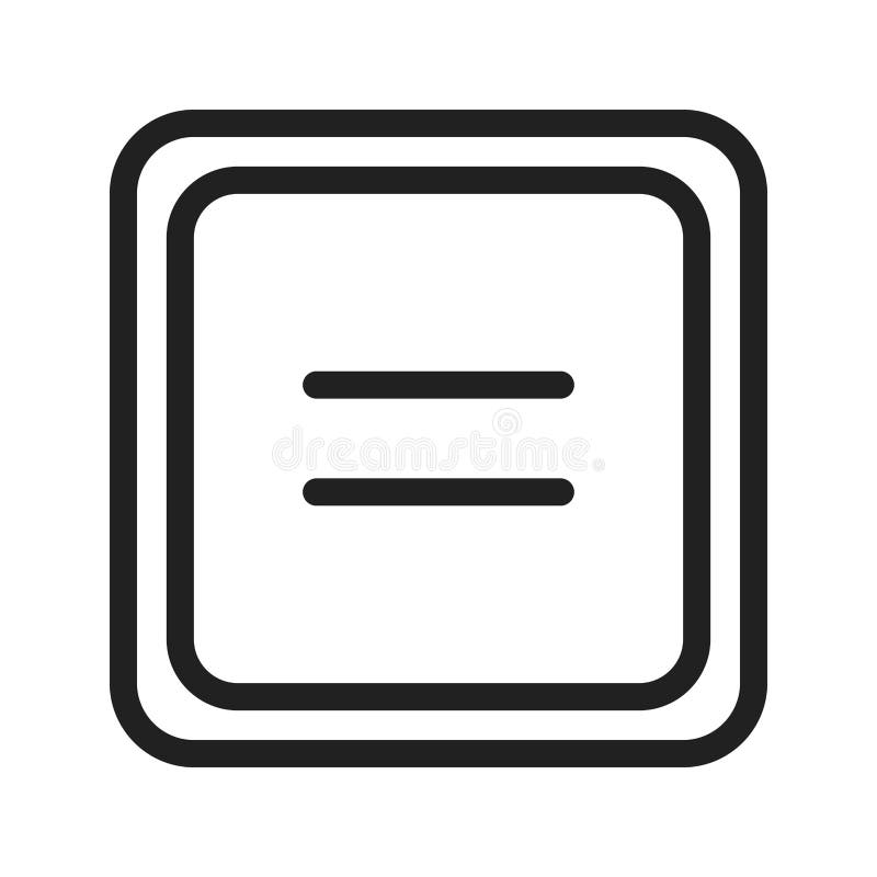 Equal to Symbol stock vector. Illustration of concept - 95948089