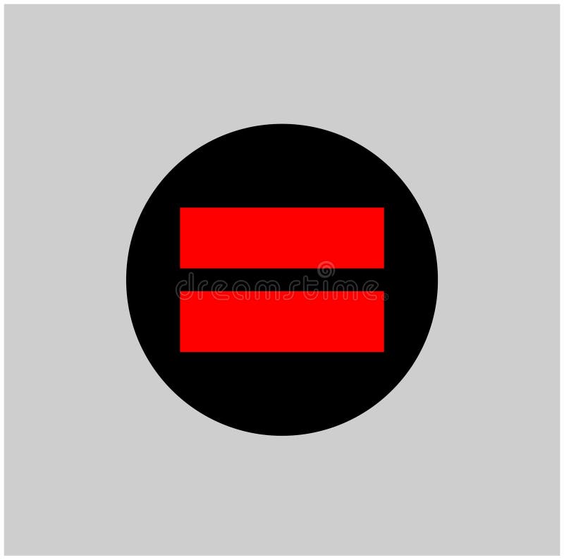 `is Equal To` Vector Symbol. Equal Vector Red Sign Stock Vector ...