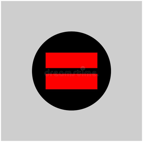 `is Equal To` Vector Symbol. Equal Vector Red Sign Stock Vector ...