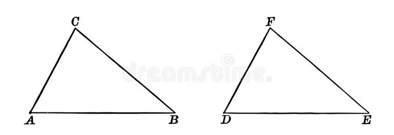 Equal Triangles Vintage Illustration Stock Vector - Illustration of ...