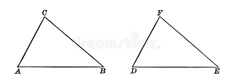 Equal Triangles Vintage Illustration Stock Vector - Illustration of ...