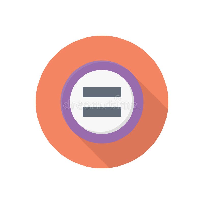 Equal Vector Flat Colour Icon Stock Vector - Illustration of equality ...