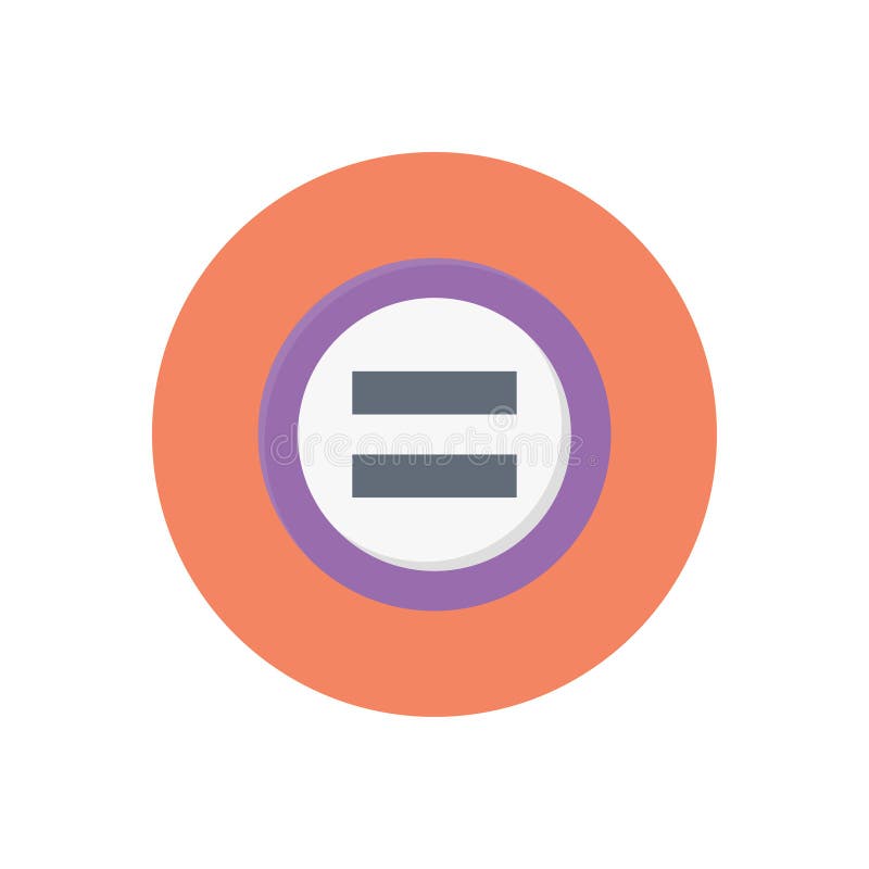Equal Vector Flat Colour Icon Stock Vector - Illustration of ...