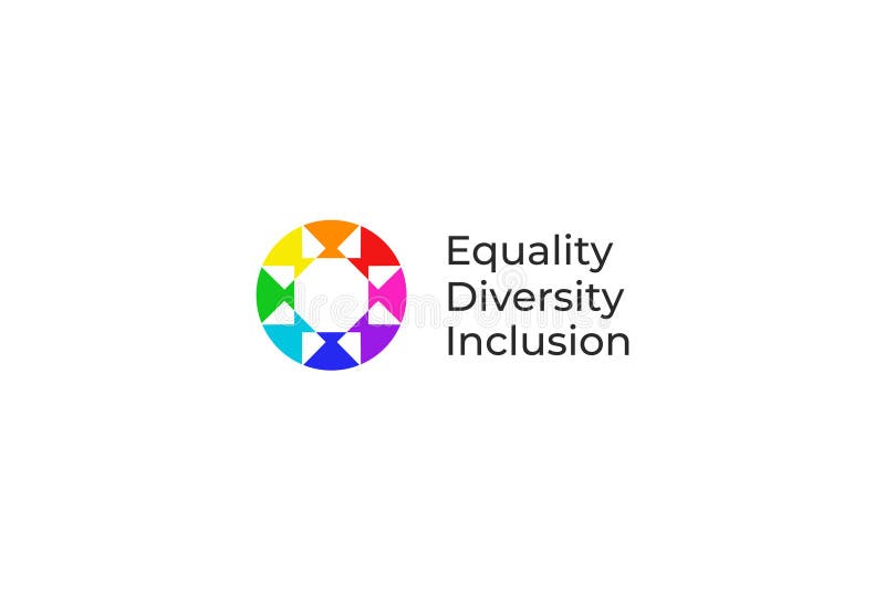 A Colorful Logo Symbolizing Equality, Diversity, Inclusion Stock Vector - Illustration of ...