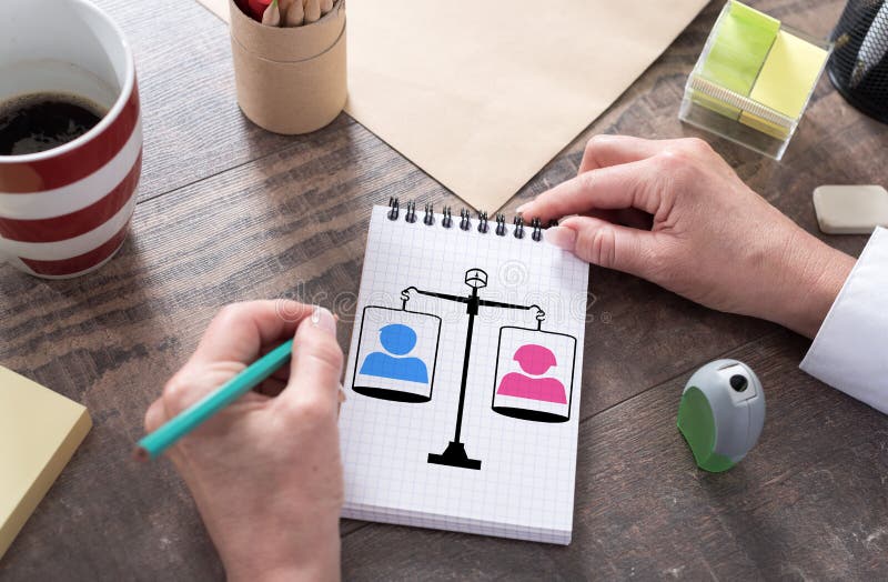 Equality Concept on a Notepad Stock Image - Image of parity, concept ...