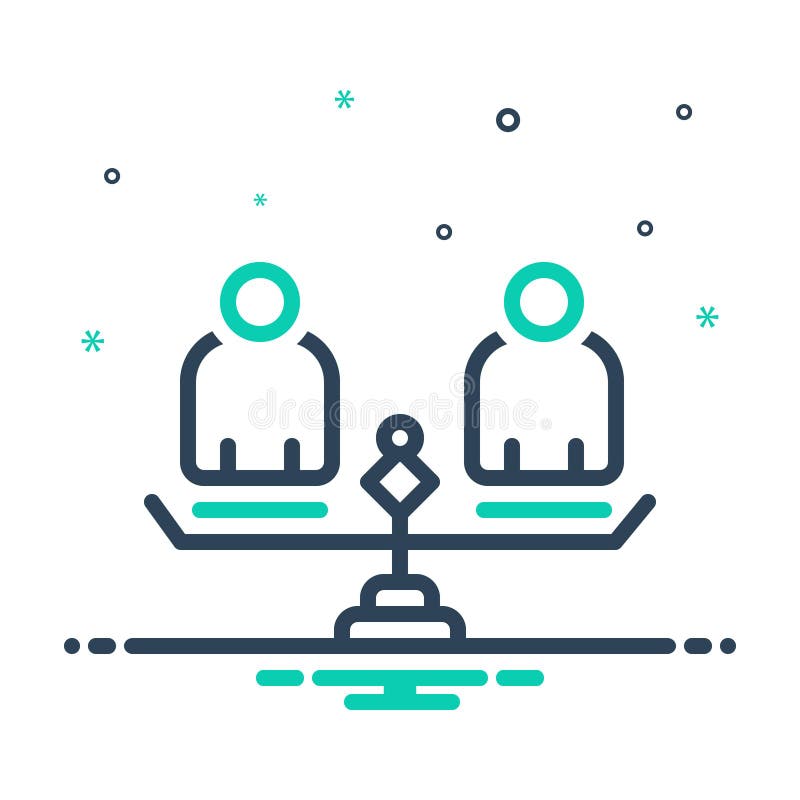 Mix Icon for Equality, Similarity and Parity Stock Vector ...