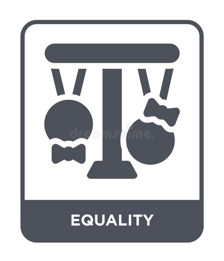 Equality Icon in Trendy Design Style. Equality Icon Isolated on White ...