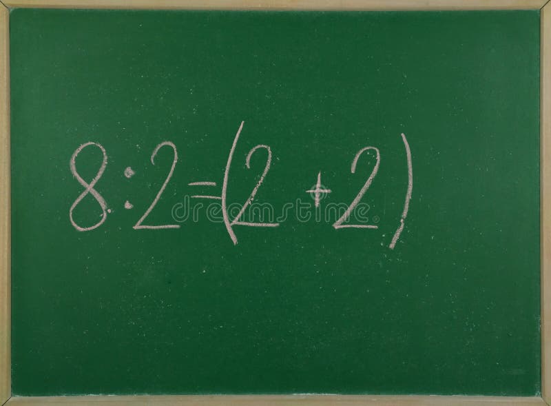 Example in mathematics, stock image. Image of chalk - 211954321